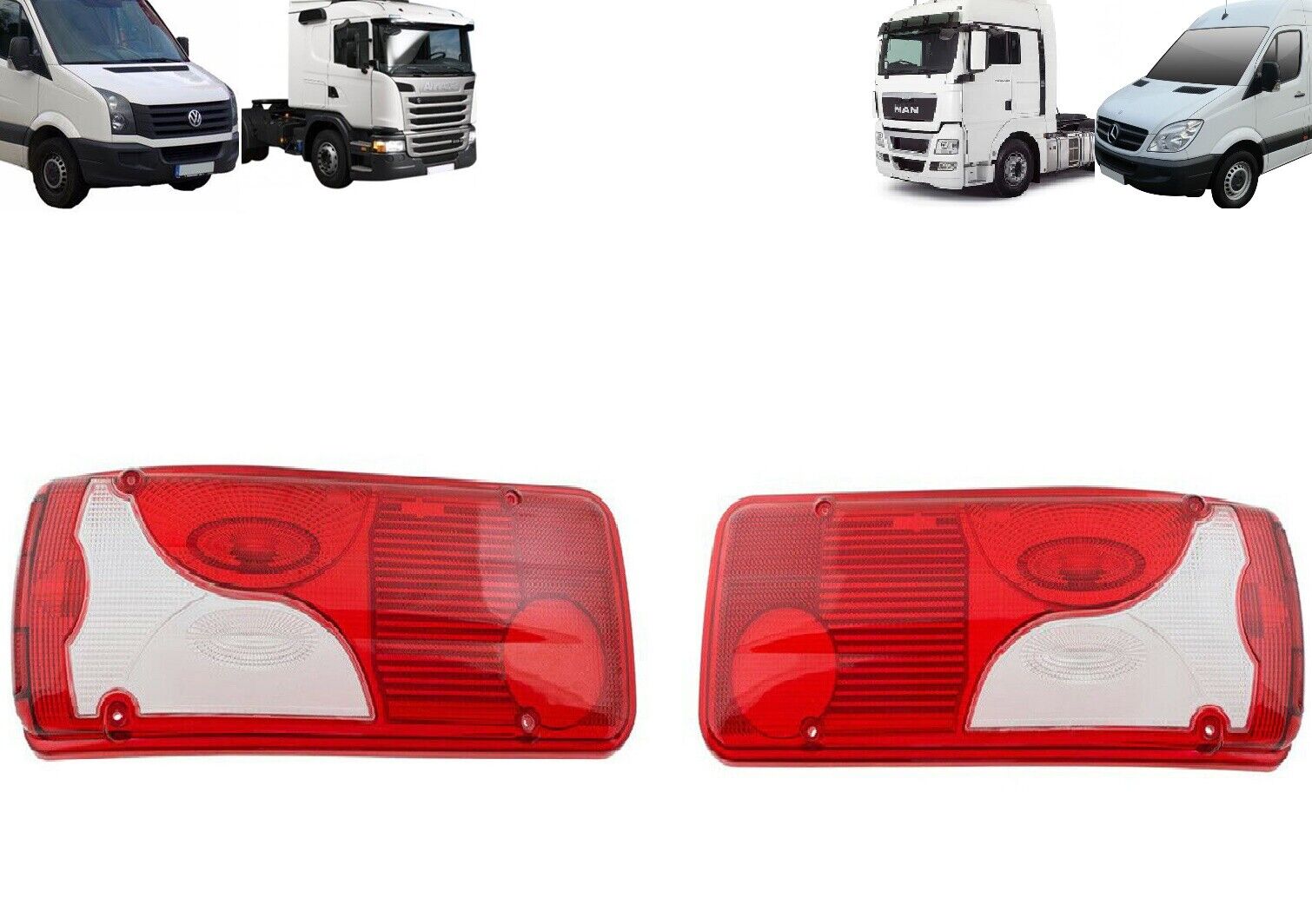Rear Light Lens for Mercedes Sprinter VW Crafter Scania R Man TGA TGS