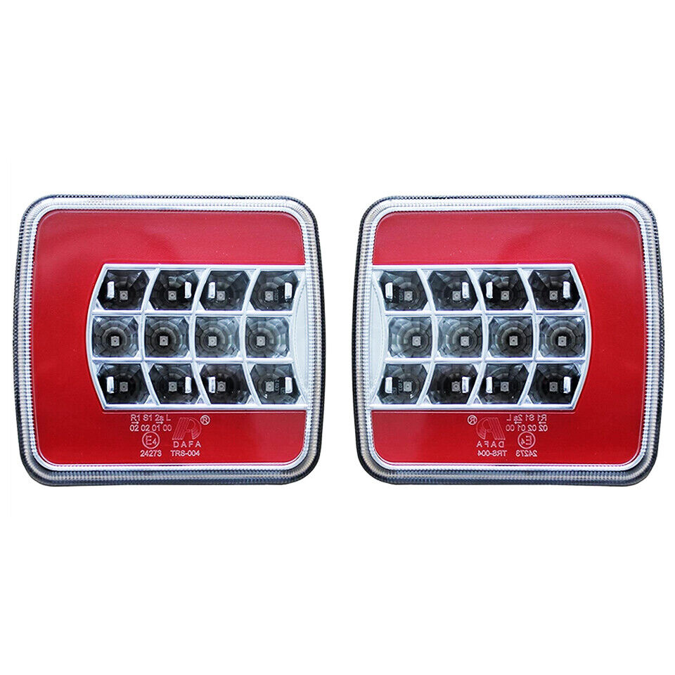 2x 12V LED Rear Tail Lights Indicator Stop Light Trailer Caravan Van T