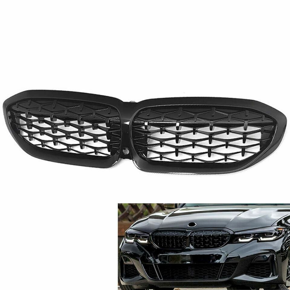 Diamond and Black Radiator Grille for BMW 3 Series G20 G21 G28 From 20