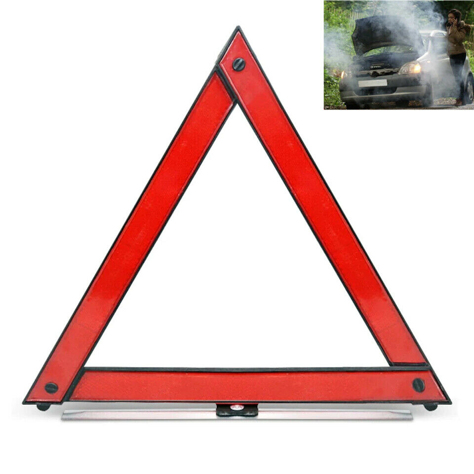 RED REFLECTIVE WARNING SIGN FOLD UP TRIANGLE CAR BREAKDOWN EU EMERGENC